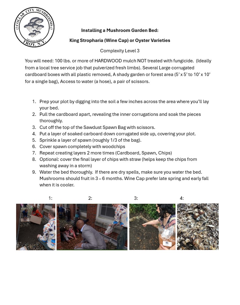 Grow your own instruction sheets – Collar City Mushrooms